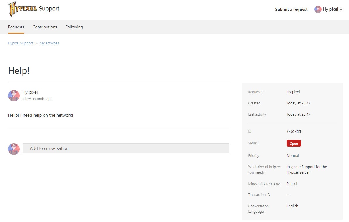 How to Create a Hypixel Support Ticket – Hypixel Support